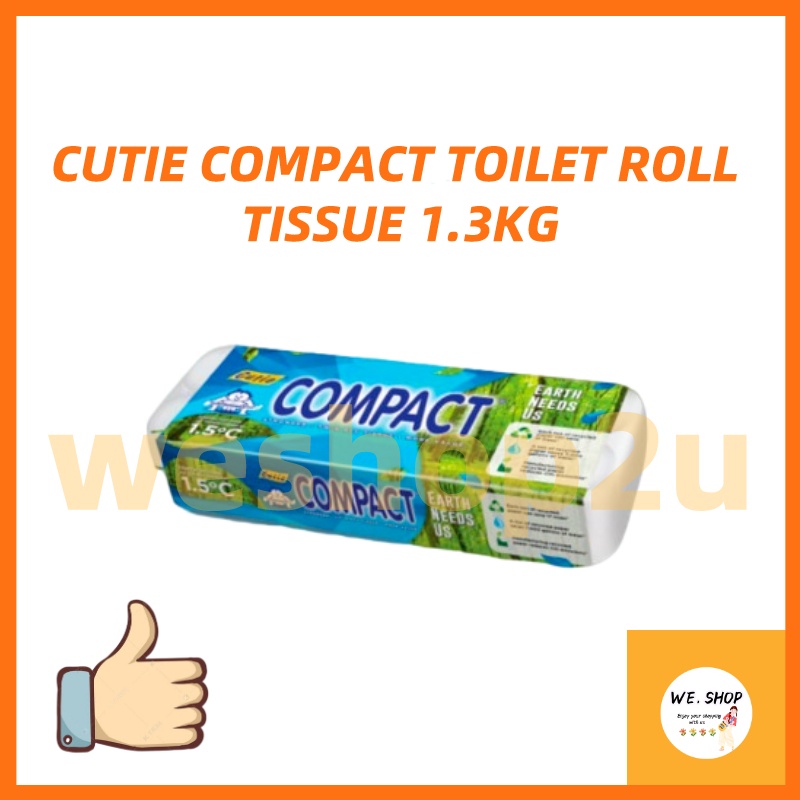 READY STOCK!!! CUTIE 2-Ply Compact Toilet Roll Tissue (10pcs X 8000'S) | Shopee Malaysia