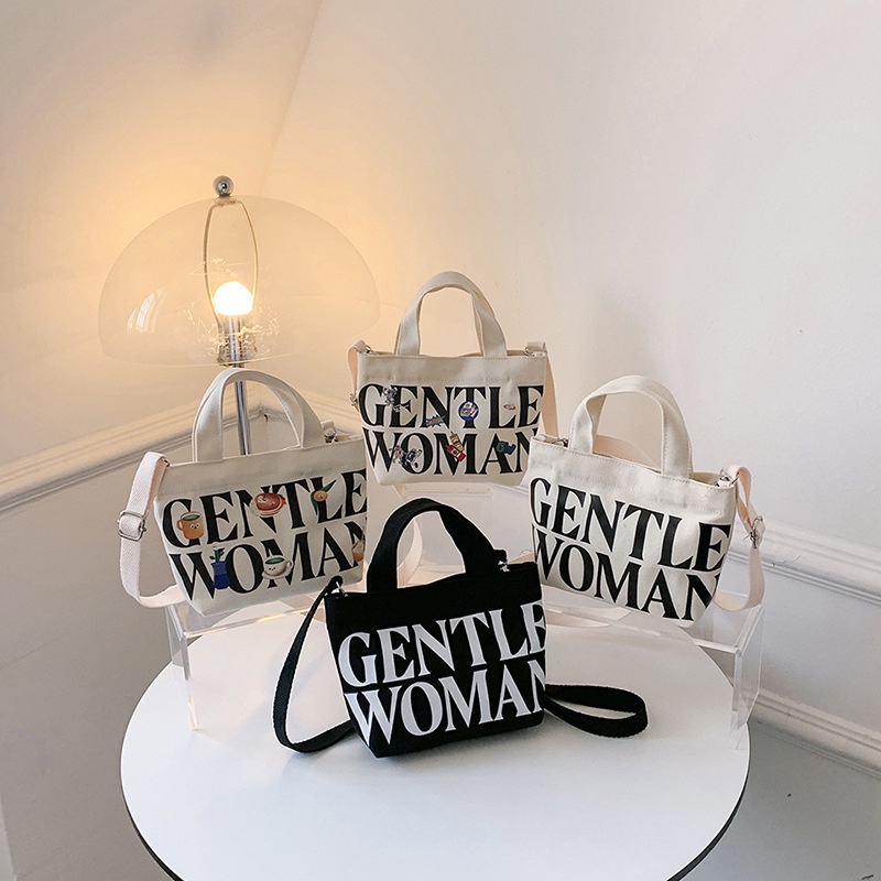 Mini Gentle Woman Cross Body Bag For Woman Thai Trend Fashion Canvas ...