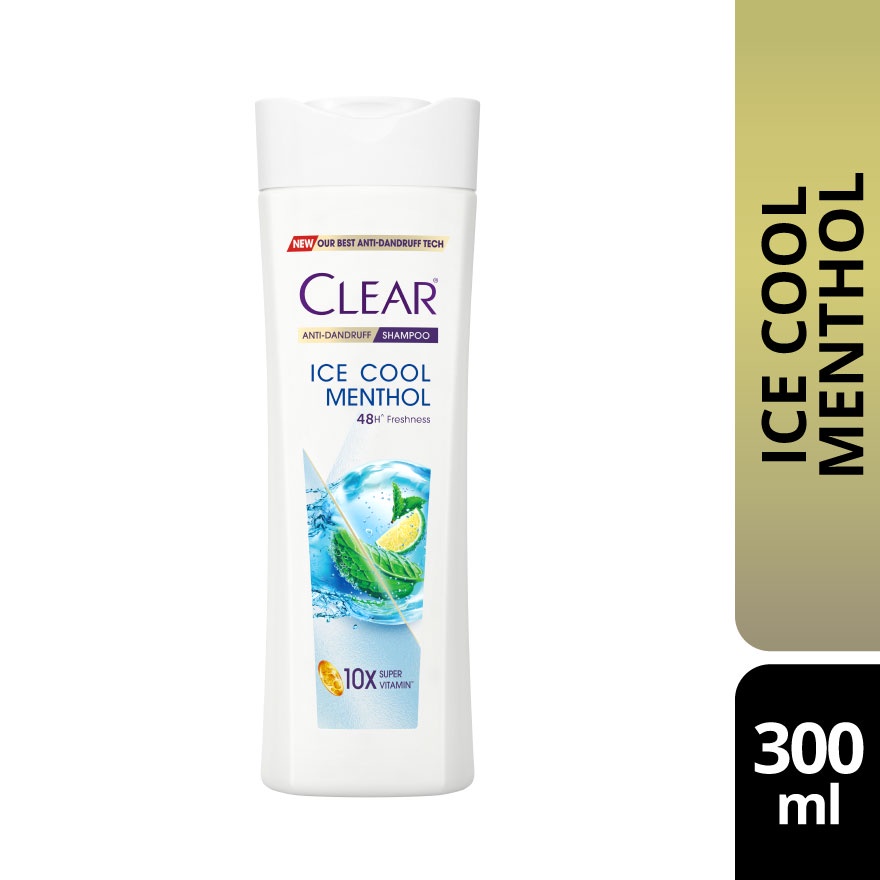 CLEAR Anti-Dandruff Ice Cool Menthol Shampoo (300ml) | Shopee Malaysia