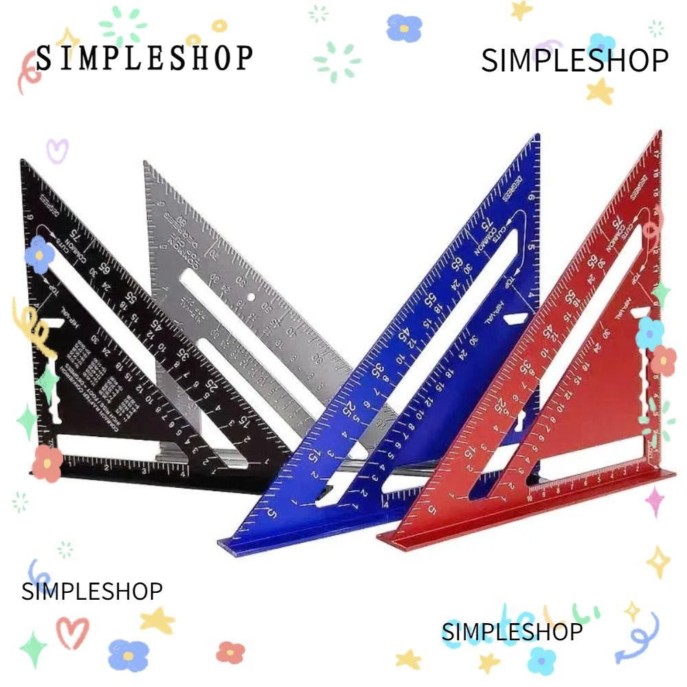 SIMPLESHOP 7Inch Triangle Ruler, Protractor Square Measurement ...