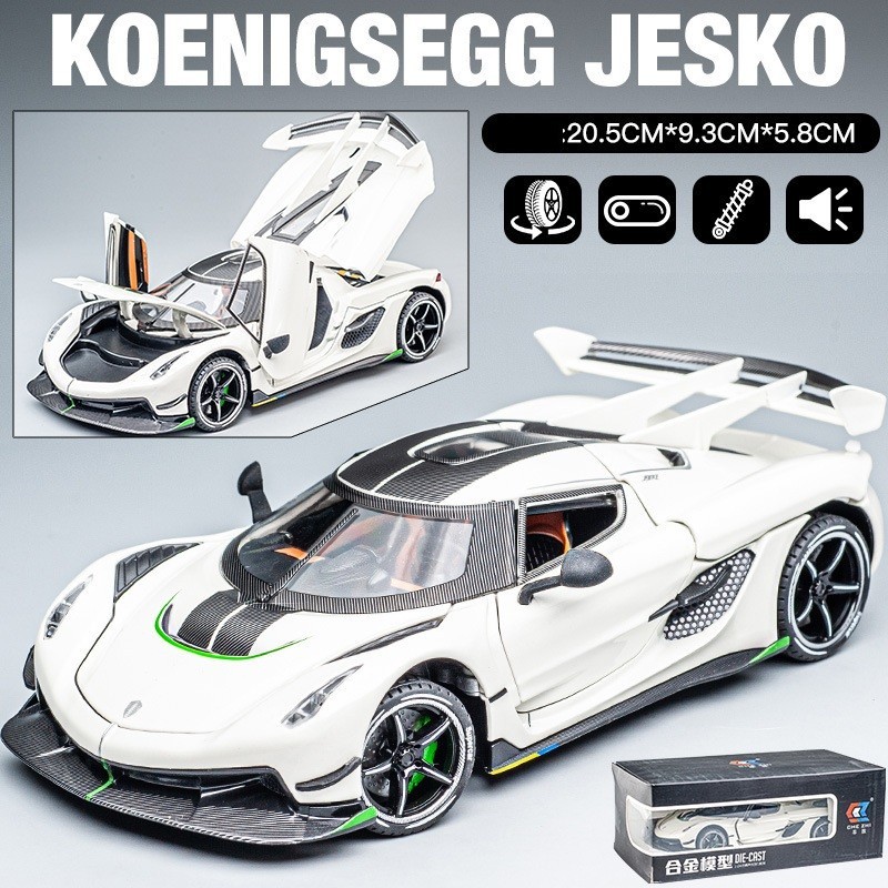 New Diescast Koenigsegg Jesko Sports Car Model 1:24 Alloy Metal Car ...