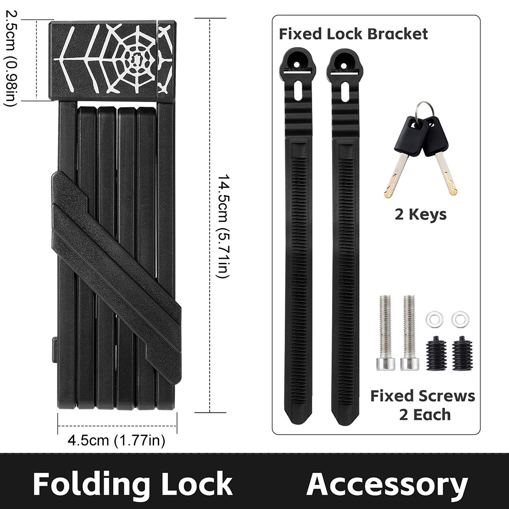 Bicycle Foldable Lock Anti-Theft Bike Folding Lock for Motorcycle ...