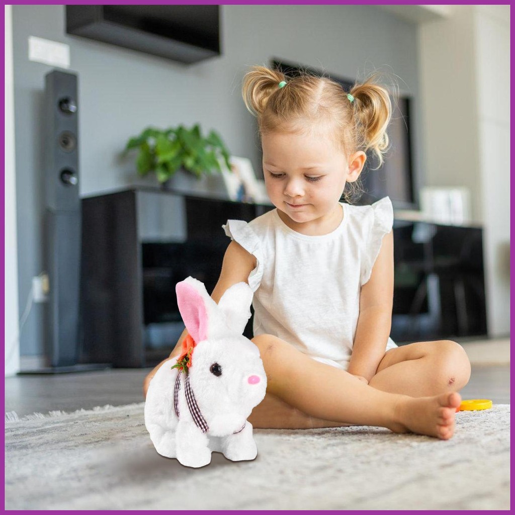 Realistic Interactive Bunny Plush Interactive Stuffed Bunny Plush ...