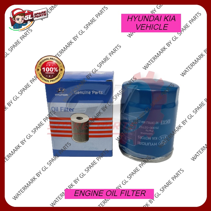(100% ORIGINAL)OIL FILTER KIA HYUNDAI NAZA (26300-02752) CITRA SPECTRA ...