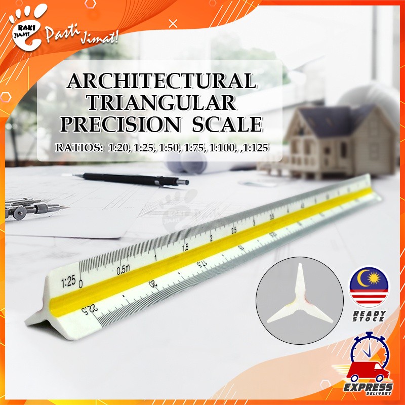Kaki Jimat Triangle Triangular Prism Engineer Architect Technical Scale ...