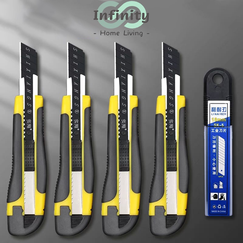 Rubber Handle Big Size Cuter Knife Cutter Utility Knife刀片 大号美工刀 ...