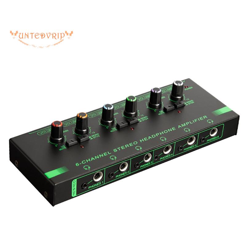 1 PCS 6 Channels Stereo Headphone Amplifier Audio Interface Low Noise ...