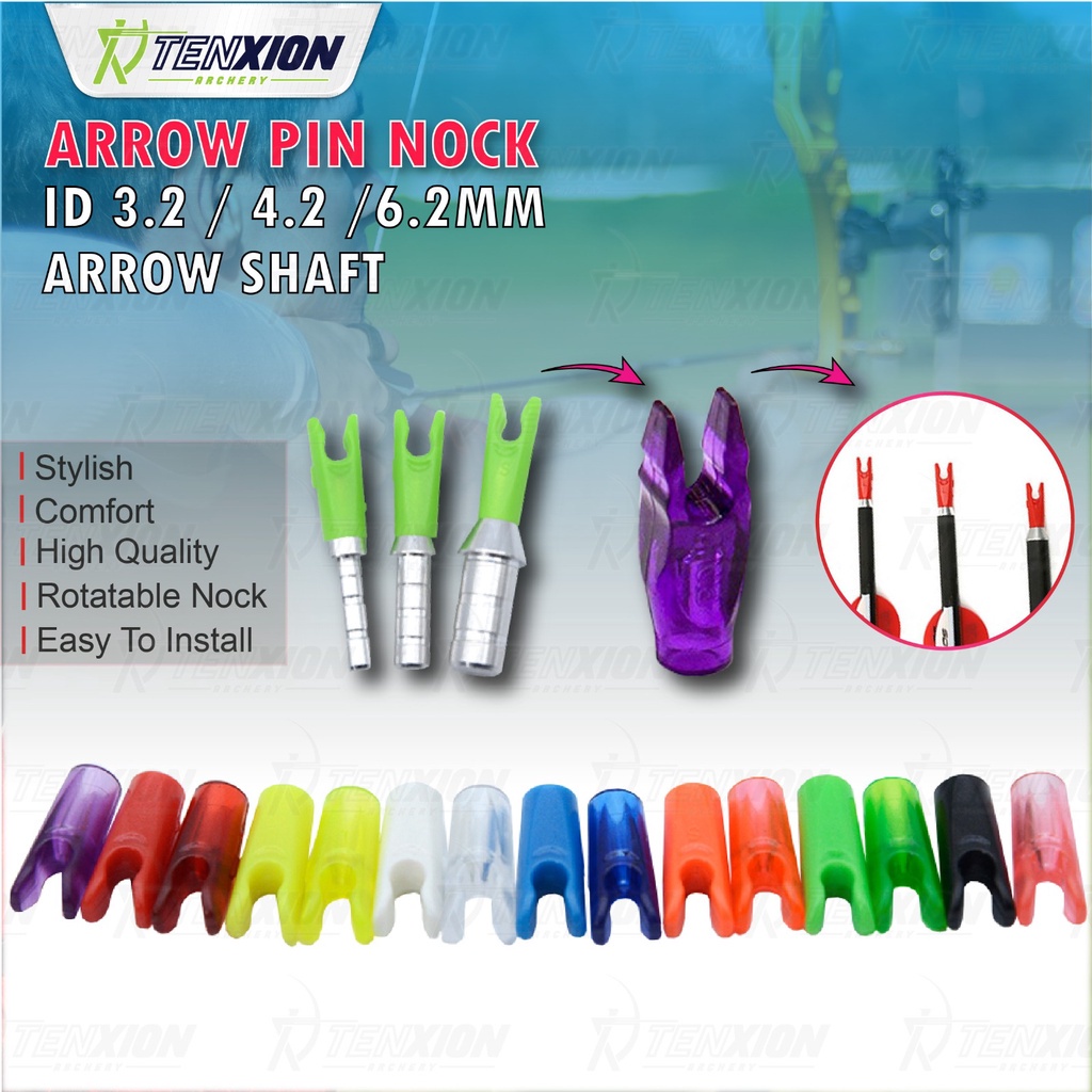 TenXion Archery Asymmetric Pin Nock Size Pin 1/2/S/L Insert Nocks ID 3 ...
