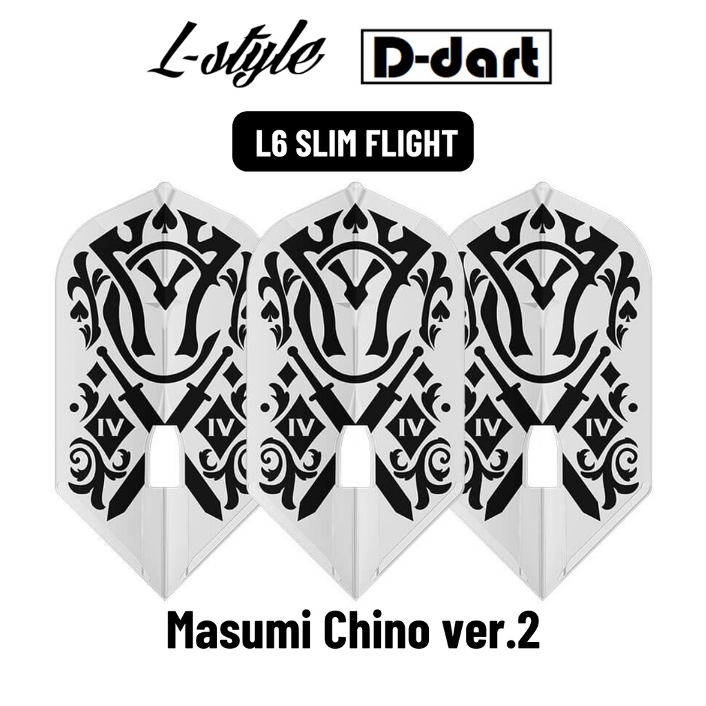 L STYLE DARTS FLIGHT -Masumi Chino ver.2 L6 SLIM CHAMPAGNE RING DART ...