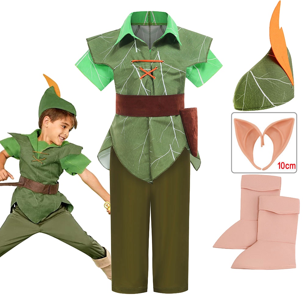 Carnival Cosplay Kids Party Tinkerbell Green Fairy Peter Pan Clothing ...