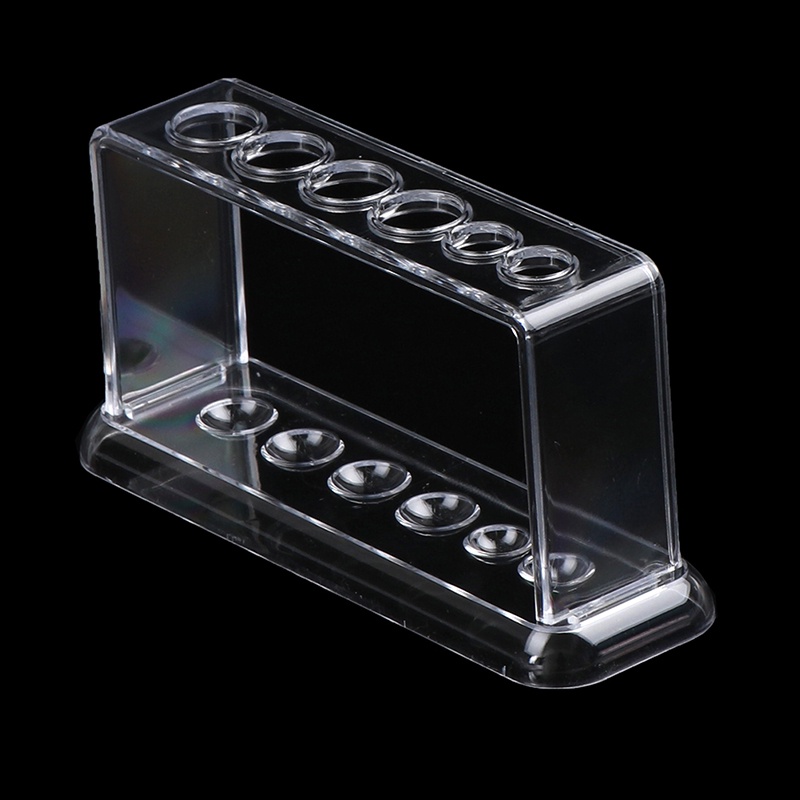 ho Plastic Clear Test Tube Rack 6 Holes Stand Lab Test Tube Stand Shelf ...