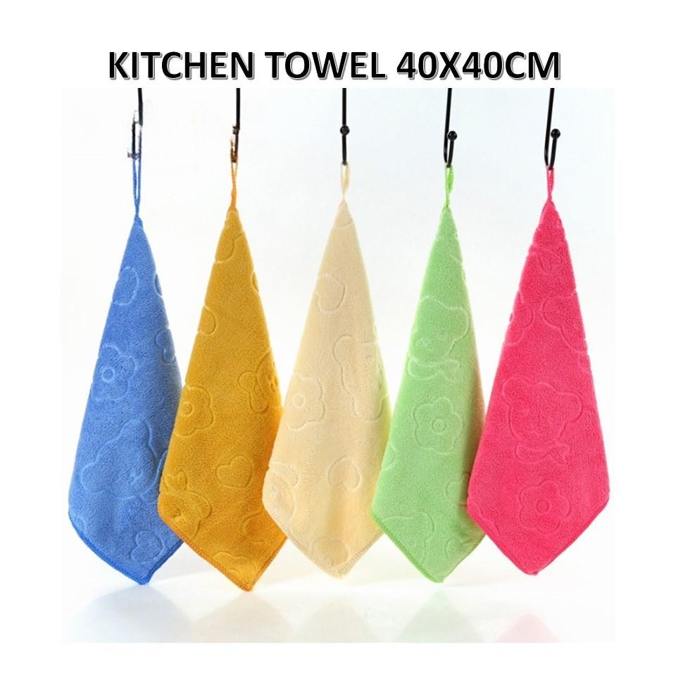 Kitchen Towel Cloth 40cm Super Water Absorption Hand Towel Purple Color ...