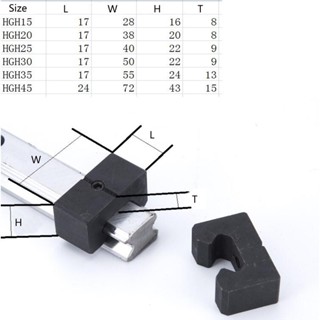 1pc Black MGN9 MGN12 MGN15 HGR15 HGR20 EGH15 EGH20 Linear Guide Rail Limit Block Positioning ...