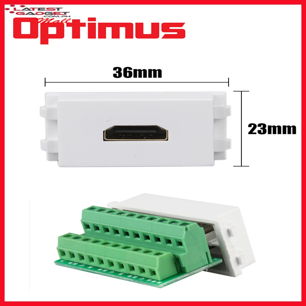 LatestGadget PH Optimus HDMI Wall Outlet 23x36mm Back Side Wire ...