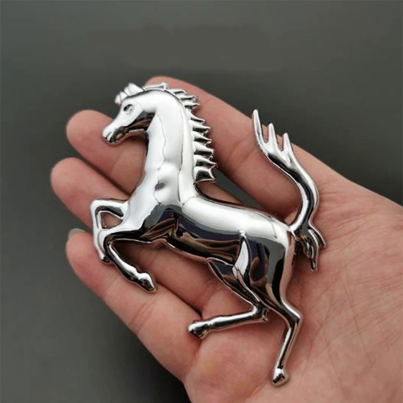 3D Metal Running Horse Emblem Decal Stickers For Ferrari 458 488 599 ...