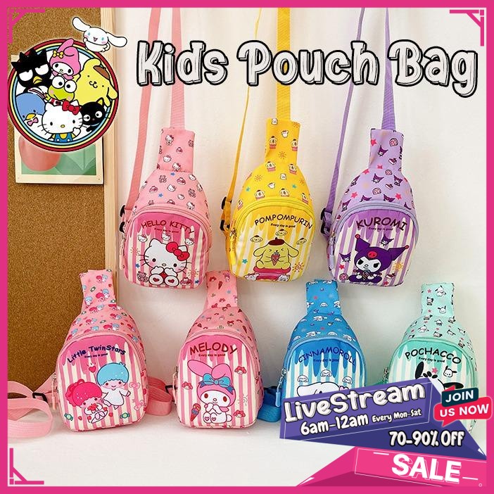 Sanrio Cartoon Kids Pouch Beg Budak Beg Anak Sling Bag Beg Comel Kanak ...