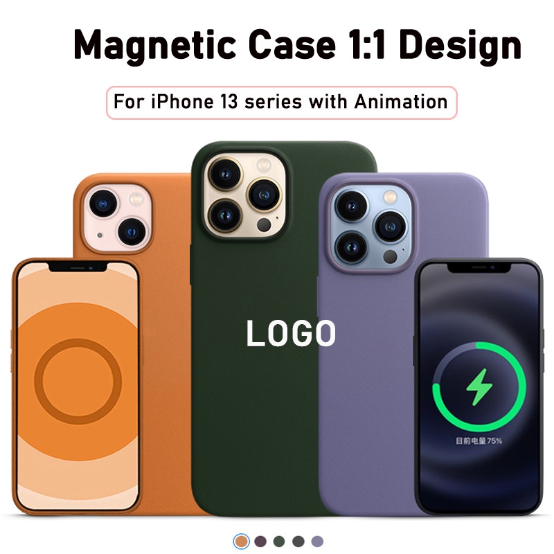 Leather Magnetic Case for iPhone 13 pro Max 13 mini casing for iPhone ...