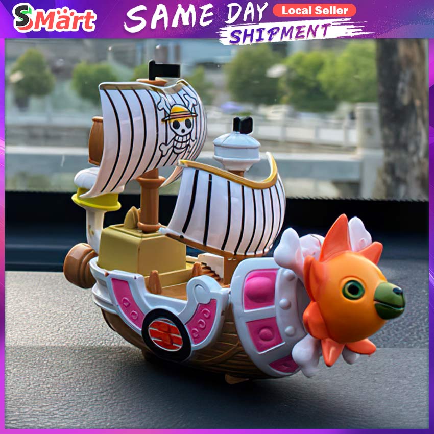 Anime One Piece Thousand Sunny Pirate Ship Navy Boat Going Figure Model ...