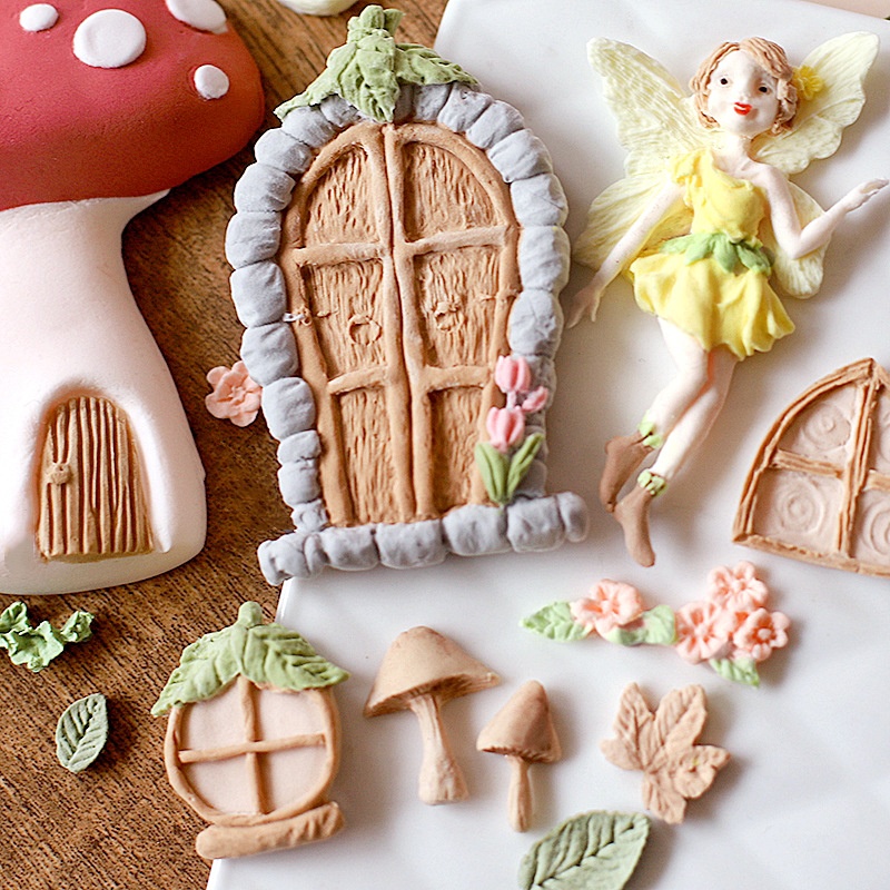 Fairy Cake Mold Fairy Garden Fondant Silicone Mould Enchanted Fairy ...
