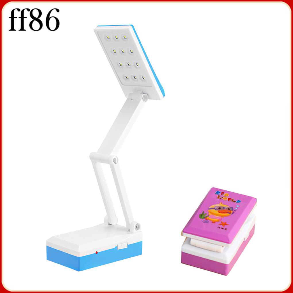 12 LED Table Lamp Folding Rechargeable Light Multi-section Rod Bedside ...