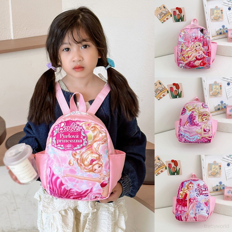 Kids Girls Backpack Baby Kindergarten School Bag Cute Cartoon Barbie ...