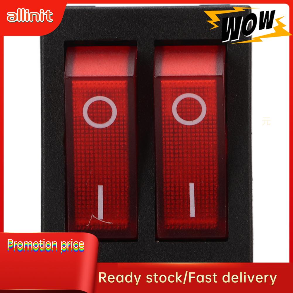 Allinit Boat ON Off Toggle 16A 125/250VAC Red Light Switch for Electric ...