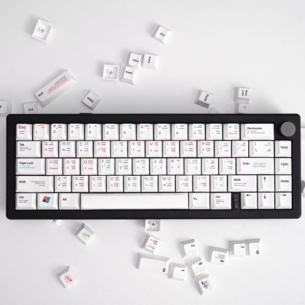 GMK White Programmer Key Hat Factory Height PBT Thermal Sublimation Key ...