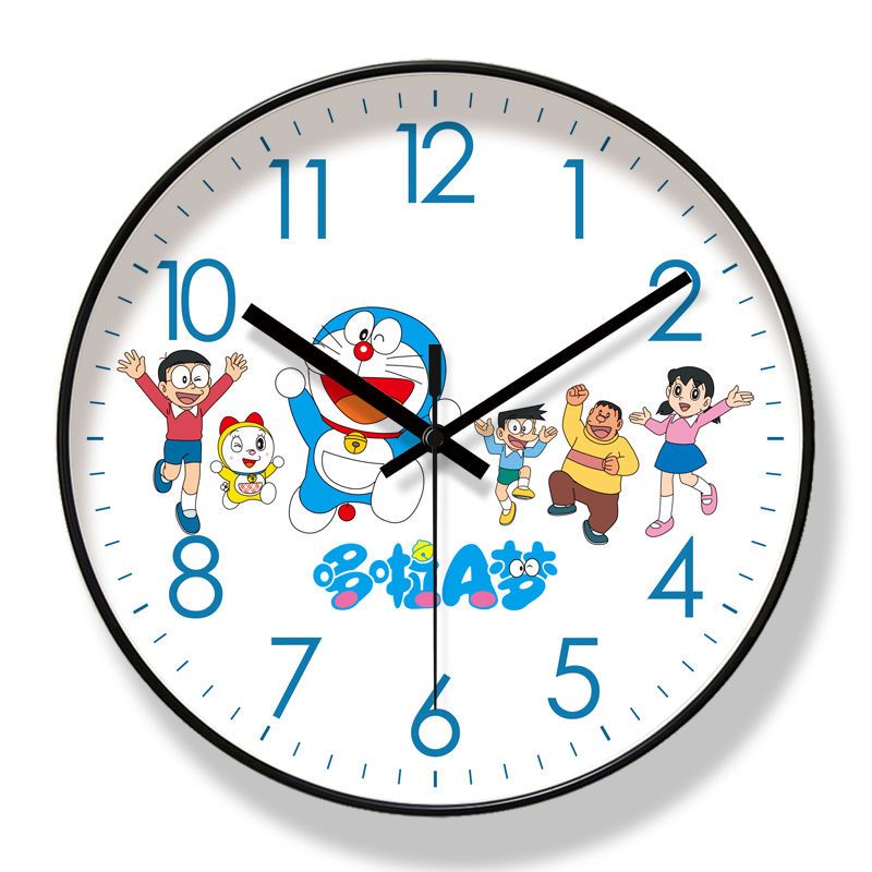 【High quality 】Doraemon clock room wall clock silent Nordic clock ...