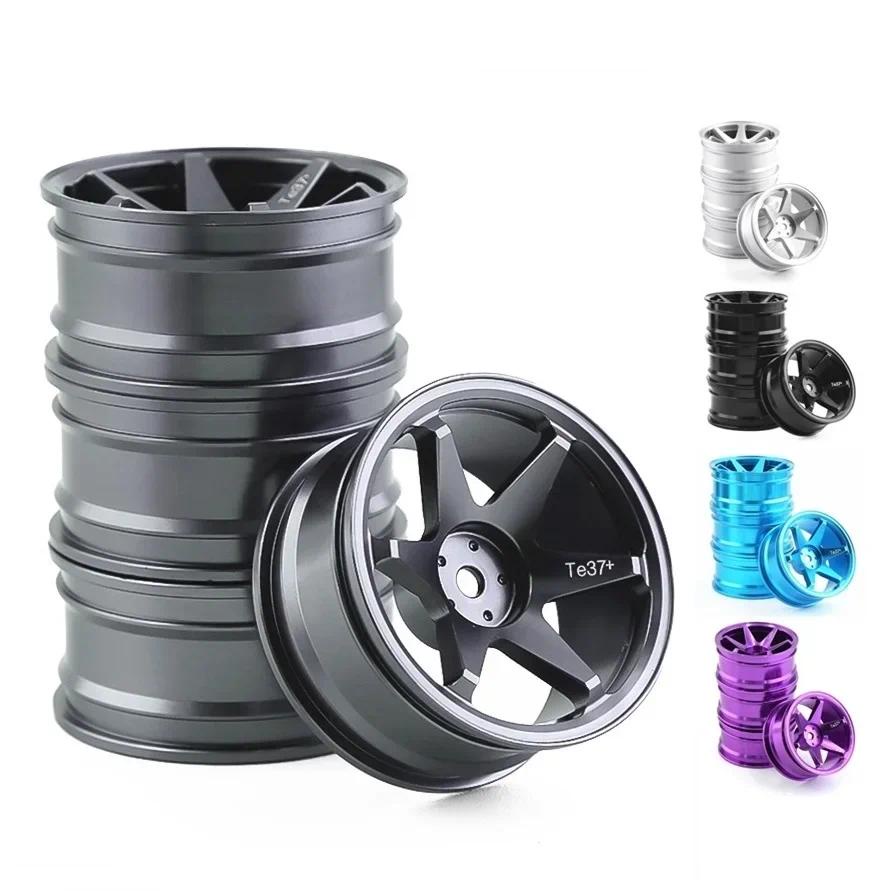 KKRC 4pcs 52mm 1/10 RC On-Road Drift Racing Car Metal Wheel Rim Wheel Hubs TE37 for Tamiya ...