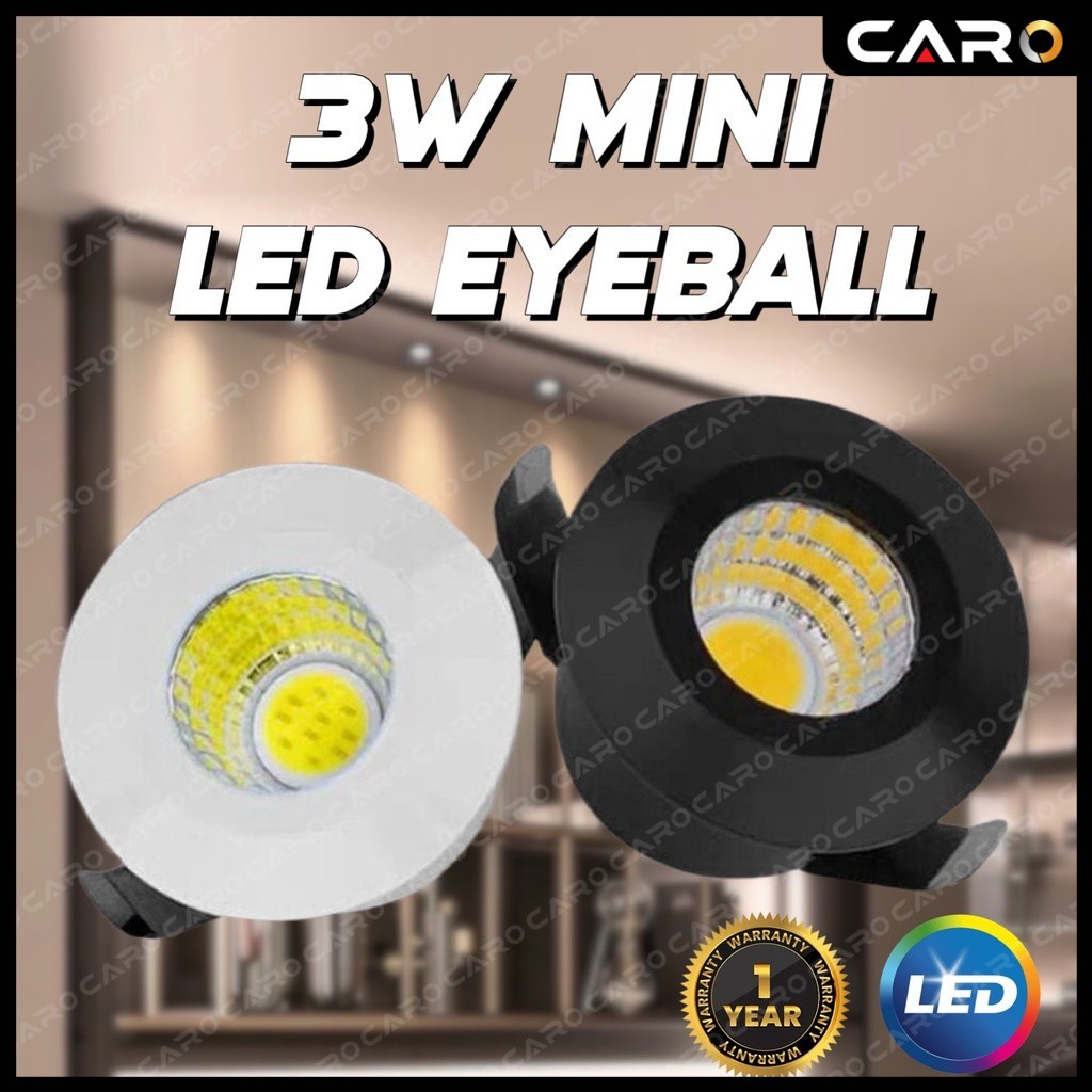3W MINI LED EYEBALL CABINET RACK / DISPLAY SHOWCASE MINI LED RECESSED ...