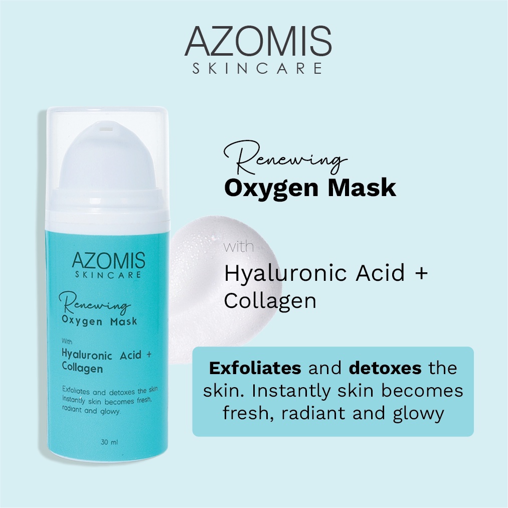 Azomis Skincare Oxygen Bubble Mask 30ml Natural Ingredients 有氧敬服气泡面膜 ...