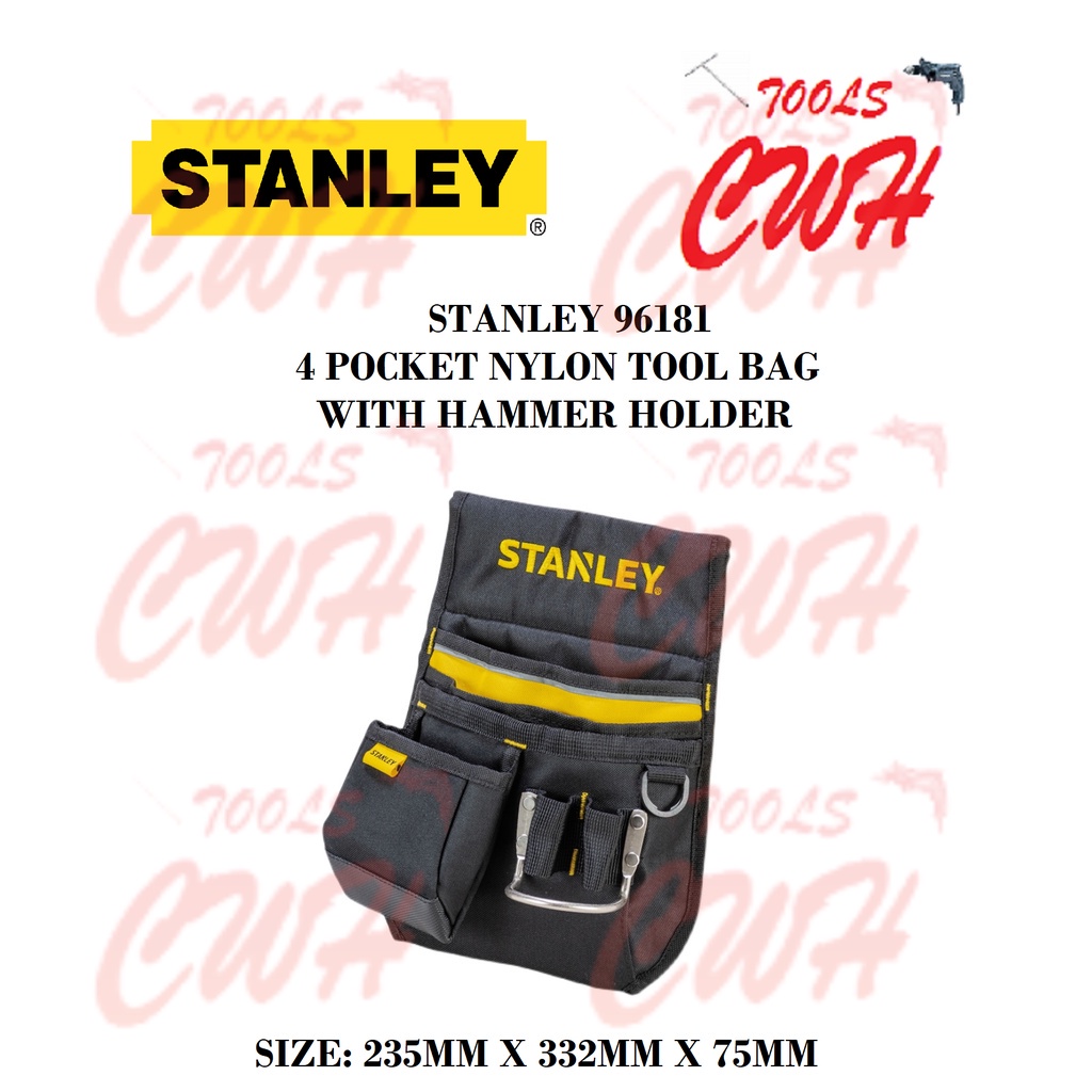 STANLEY 95-267 96-181 WAIST TOOL BAG TOOLS ORGANISER UTILITY CANVAS ...