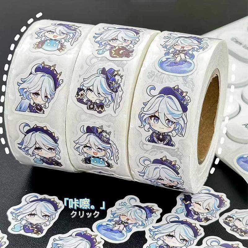 500Pcs/Set Game Cartoon Genshin Impact Stickers Cute Focalors Furina ...