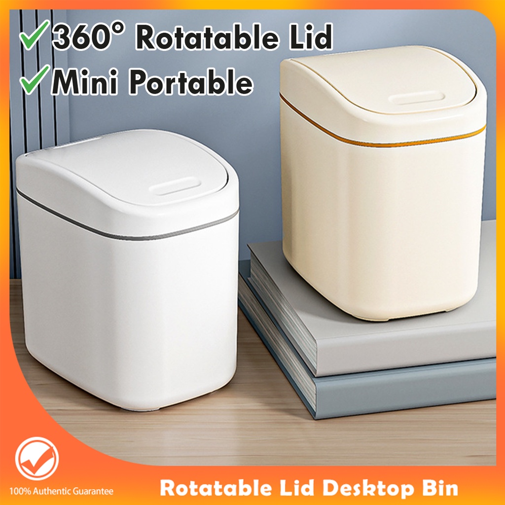 LittleWawa - Mini Office Table Desktop Dustbin Rubbish Trash Bin with ...