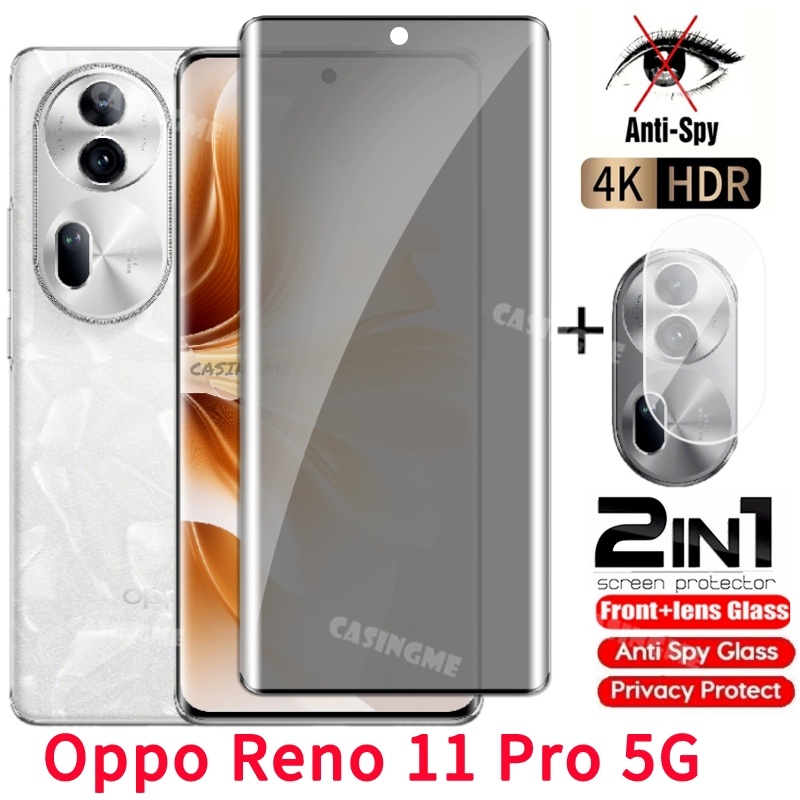 Oppo Reno 12 Pro 5G 2024 Private Tempered Glass Anti-Spy Full Cover ...