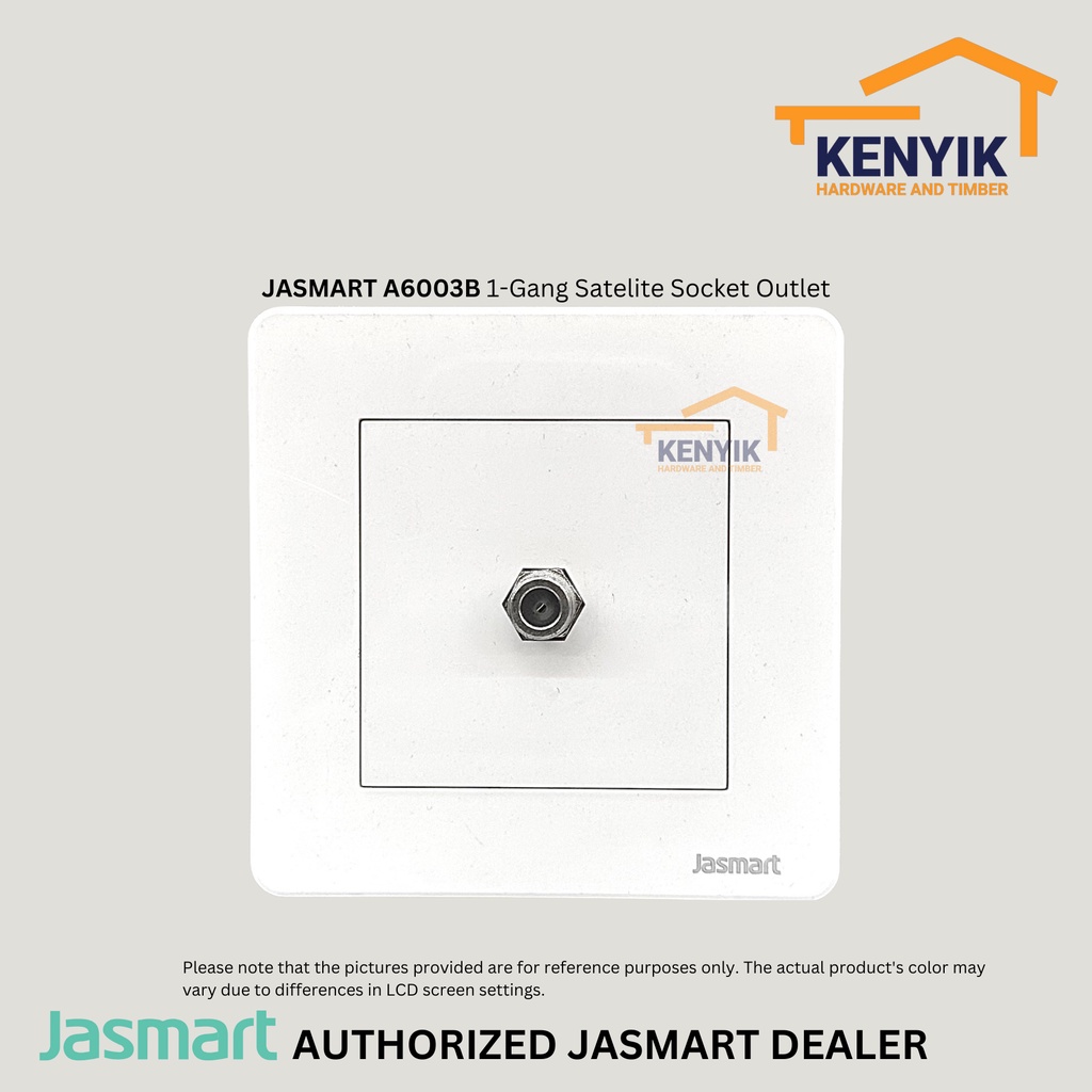 JASMART 1-Gang Satelite Socket Outlet (Series A / White) (A6003B ...