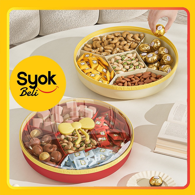 [SYOK]5 Compartments Candy Snack Nuts Container Food Storage Tray New ...