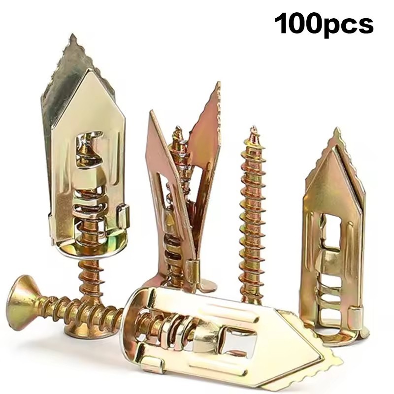 50Set & 100Set Drywall Self-Drilling Anchors with Screws Wall Anchor ...
