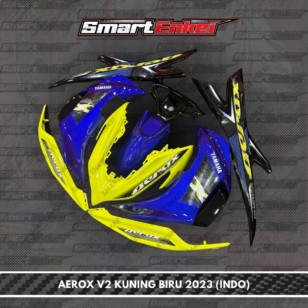 NVX V2 AEROX KUNING BIRU 2023 ORIGINAL INDONESIA | Shopee Malaysia
