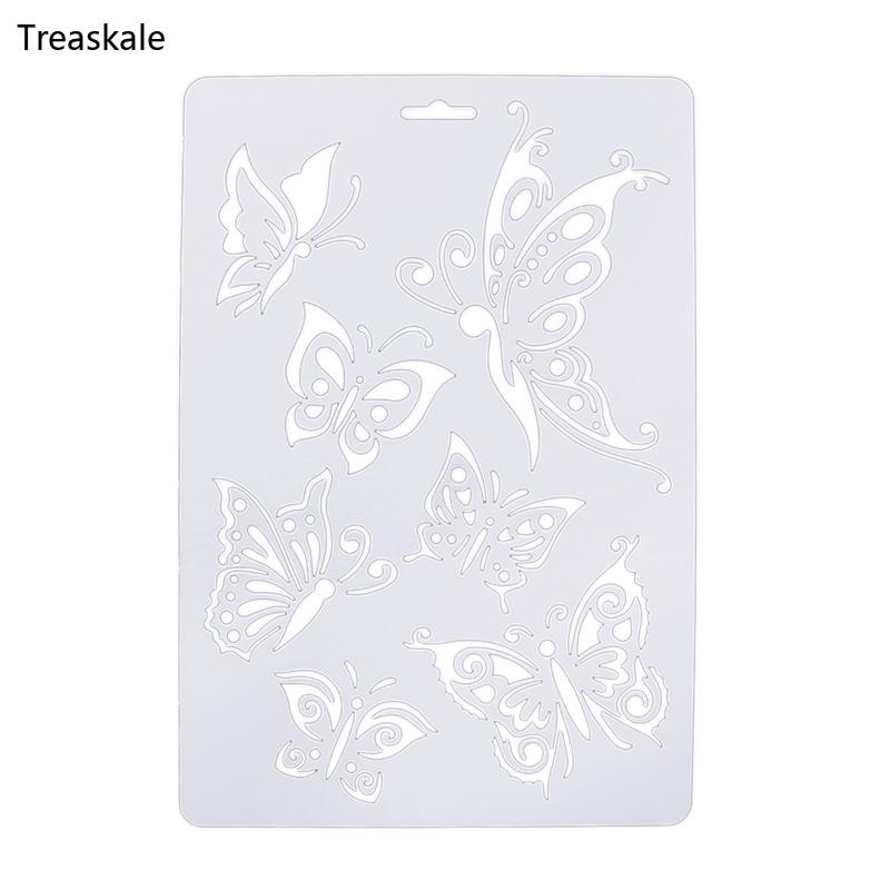 TREA Layering Stencils Album Scrapbooking Drawing Painting Template ...