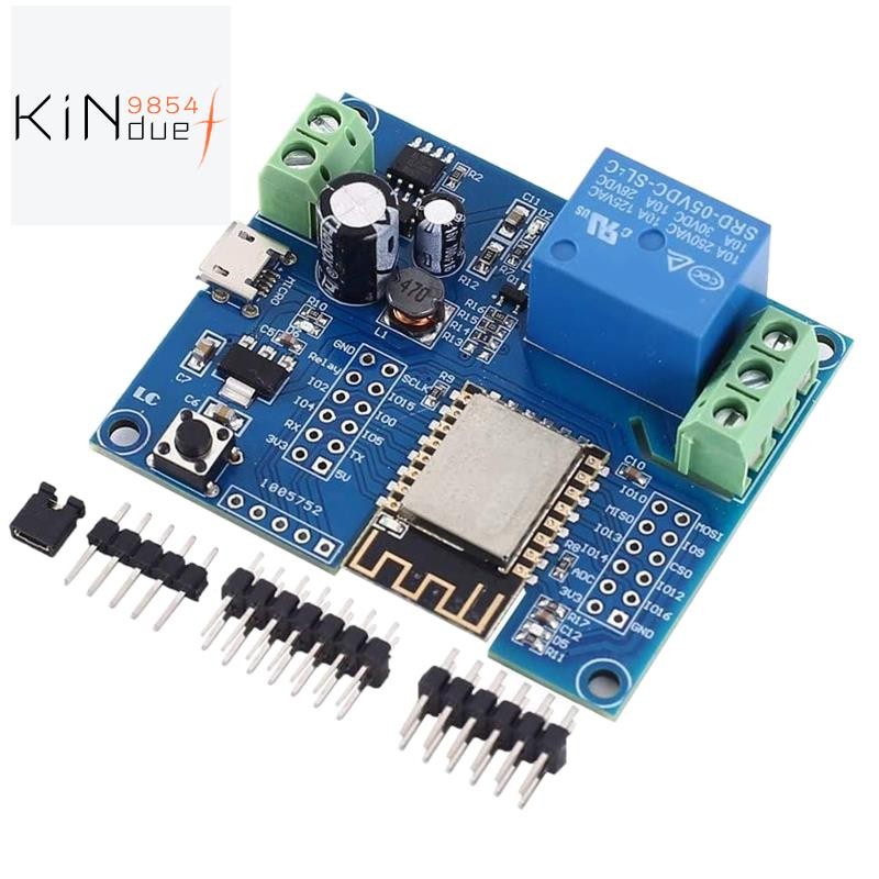 WIFI Relay Controller Module, DC 5V 8V-80V ESP8266 Wireless Controller Module ESP-12F for IOT ...