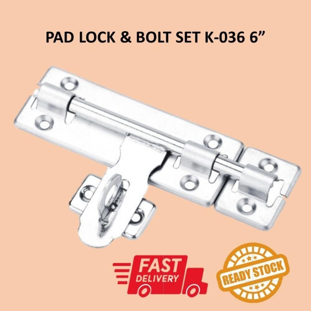 Set Lengkap Selak Kunci Pintu 6 Inci Sesuai Untuk Pintu Kabinet Dapur ...