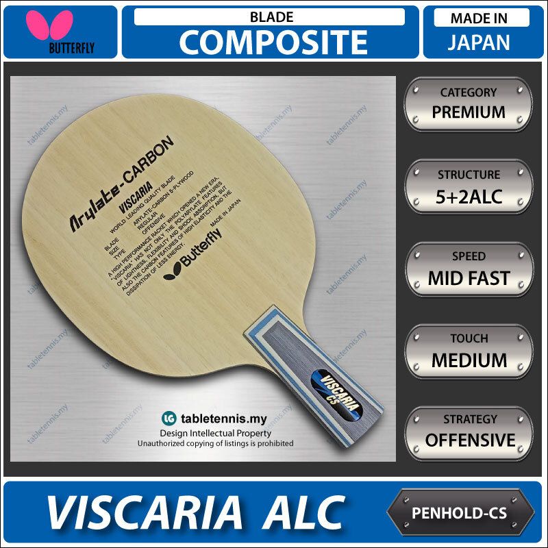 Butterfly Viscaria ALC Table Tennis Carbon Blade Bat Paddle Racket Ping ...