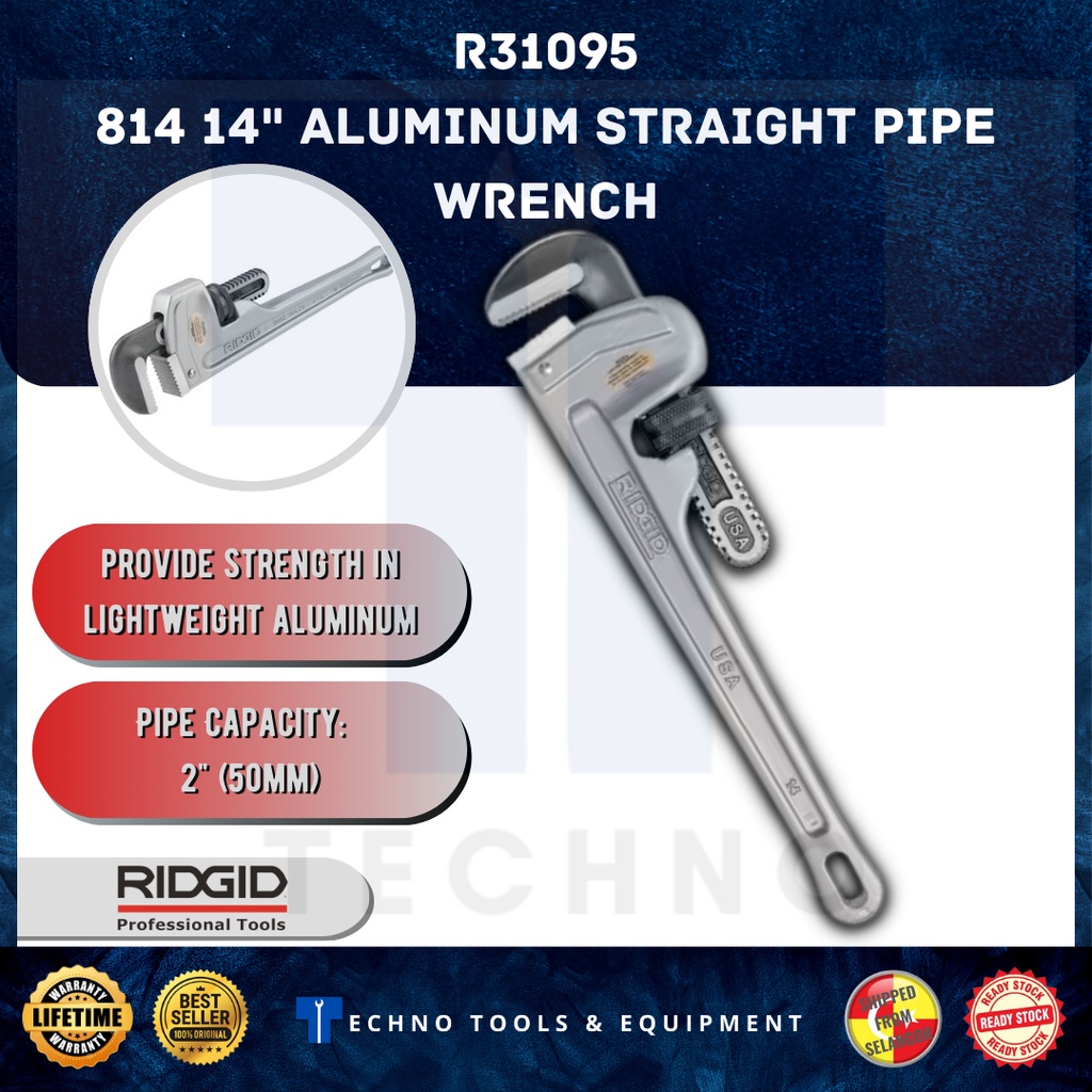 14" RIDGID 31095 ALUMINIUM PIPE WRENCH (NEW & ORI RIDGID) | Shopee Malaysia