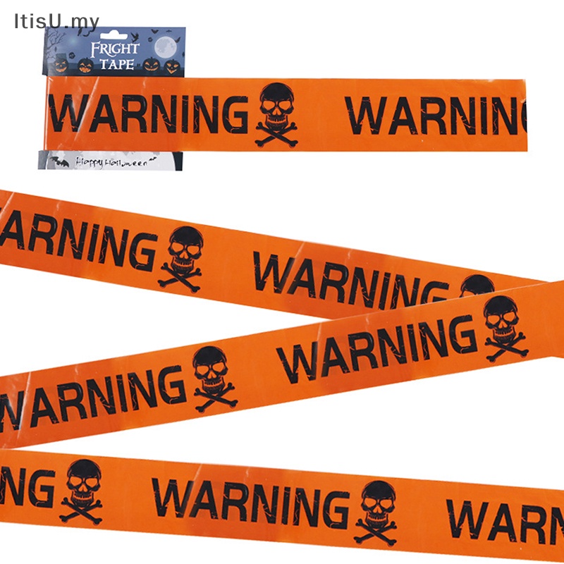 [ItisU] Halloween Warning Tape Signs Halloween Props Window Prop Party ...