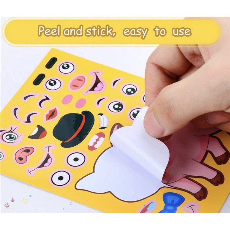 Kids Educational Creative Learning DIY Make A Face Sticker (Face ...