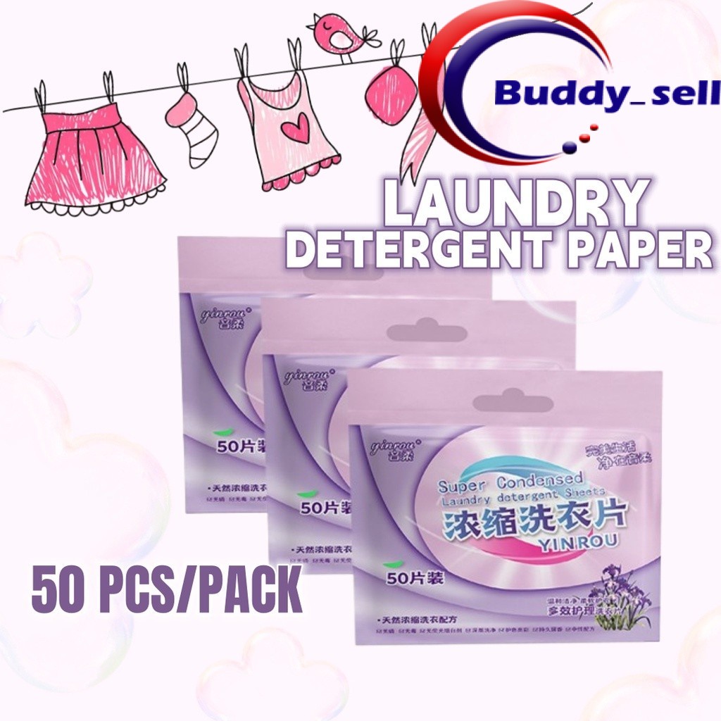 (50 PCS)Laundry Concentrated Detergent Paper Laundry Tablets In Packs ...