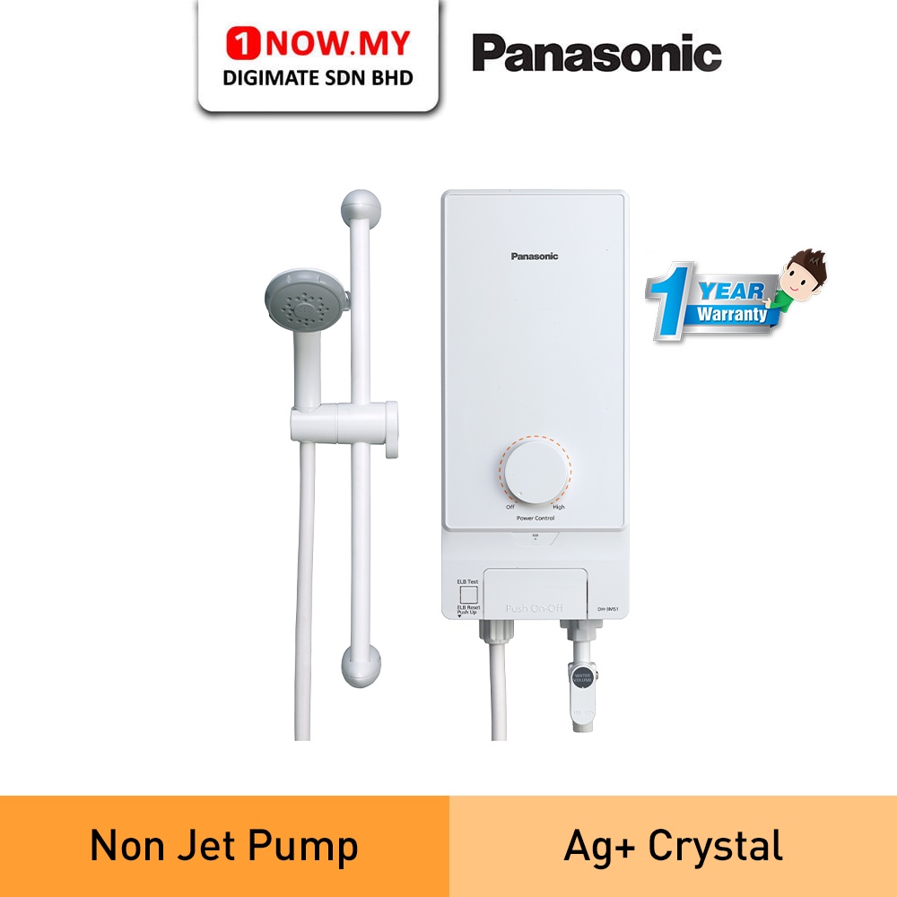 PANASONIC Home Shower Non Jet Pump M Series Water Heater DH-3MS1MW ...