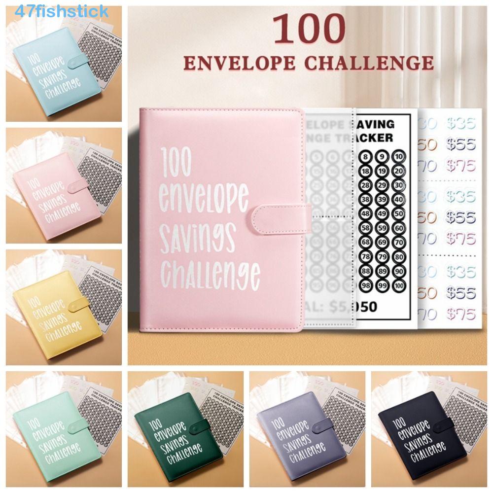 FISHSTICK 100 Envelope Challenge Binder, Habit Cultivation Spiral ...