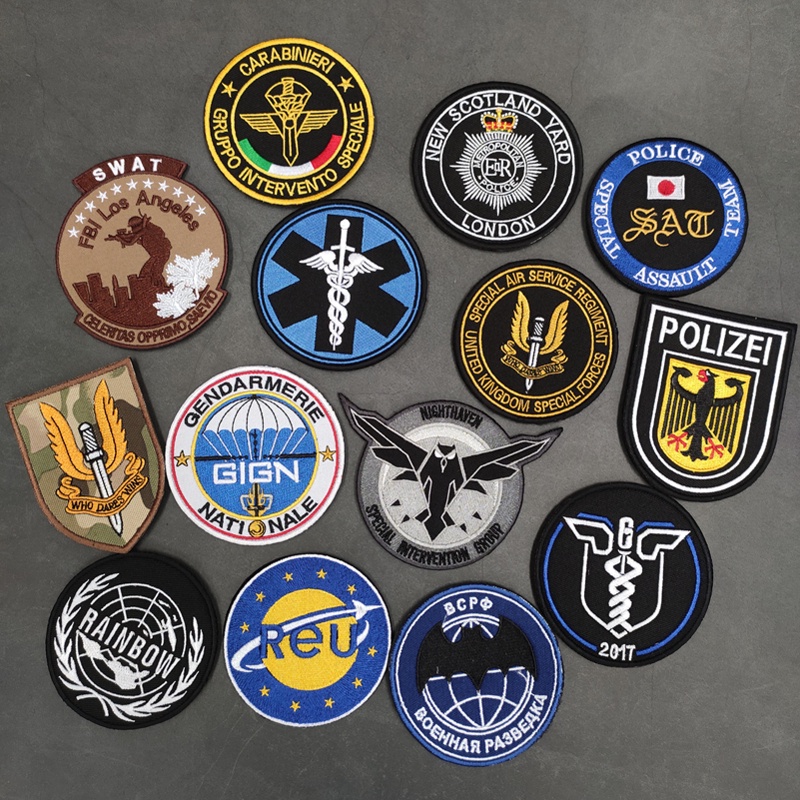 Military Fan Patch Rainbow No. 6 3D Embroidered Velcro Armband Backpack ...
